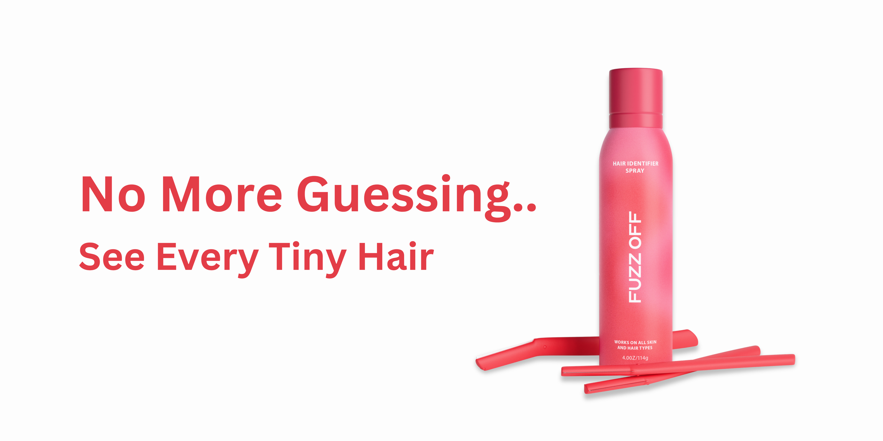 Fuzz Off Hair Identifier Spray - Reveal Every Hair for Smooth, Flawles